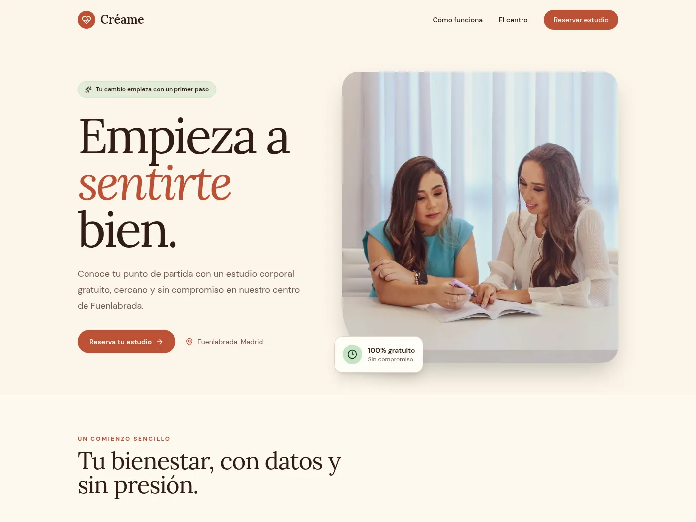 Créame Wellness Portal