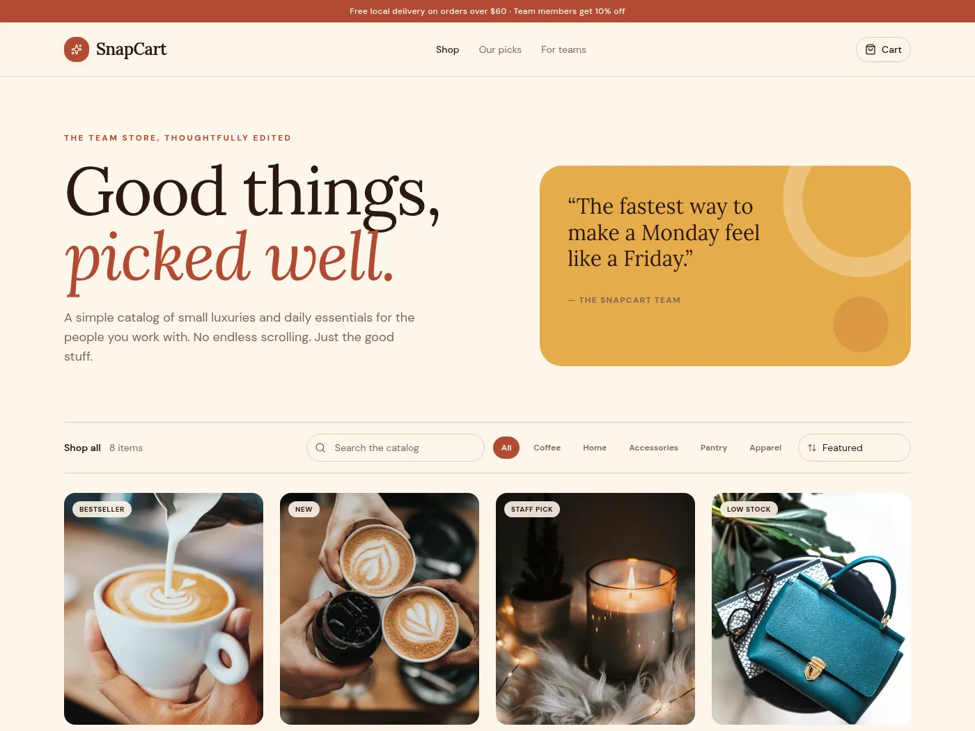 SnapCart Catalog