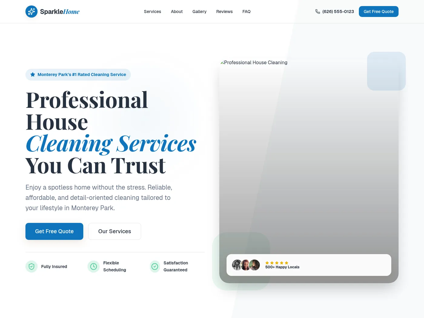 Sparkle Home Cleaning Site