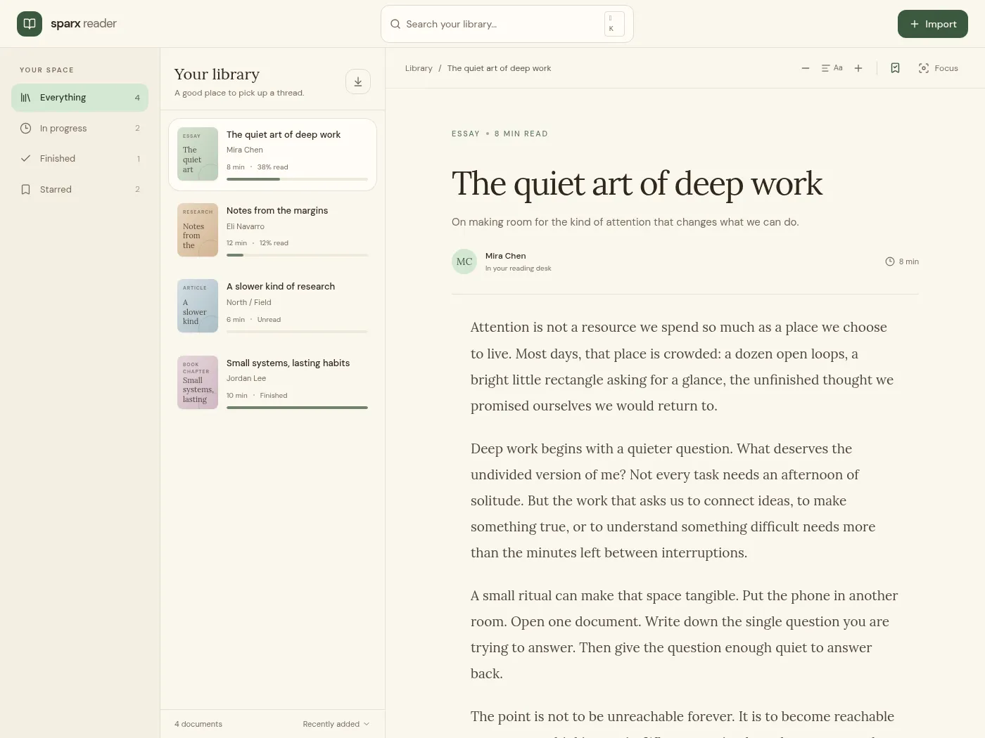 Sparx Reader
