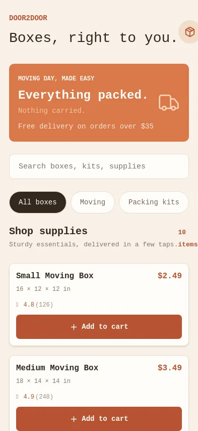 Door2Door Box App