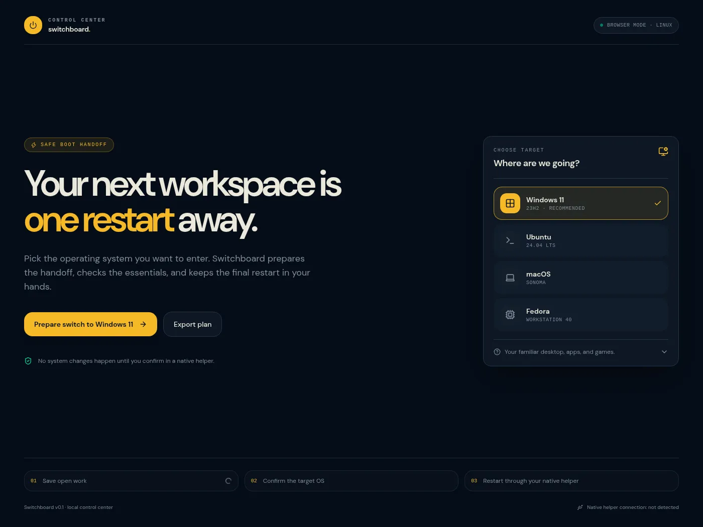 OS Switcher Hub