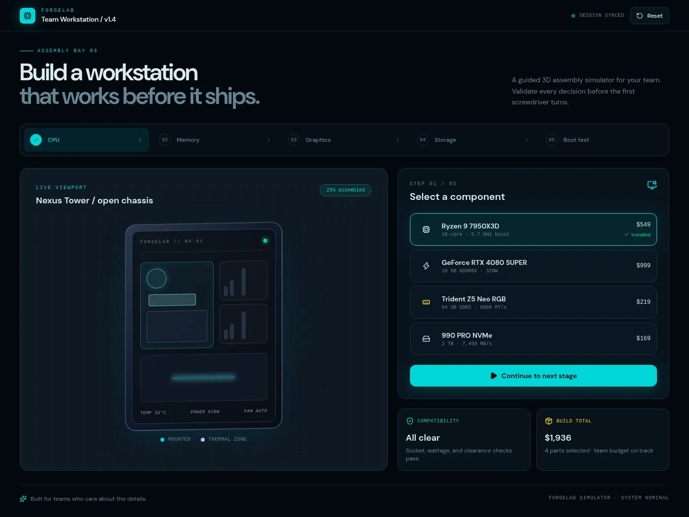 3D PC Builder Simulator