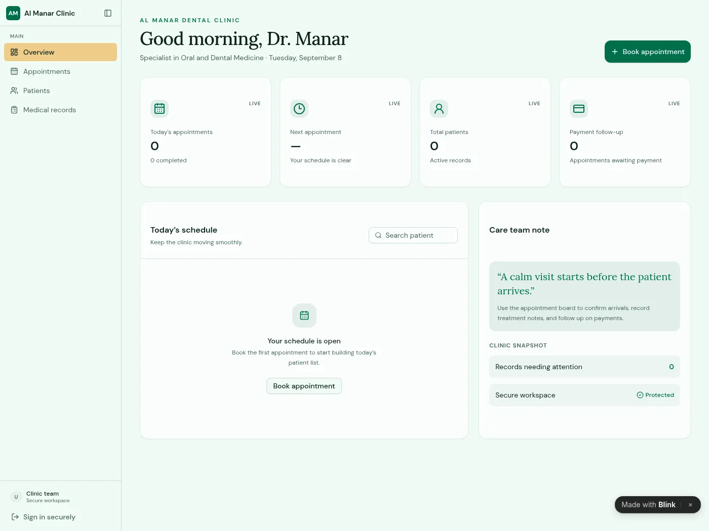 Dental Clinic Dashboard