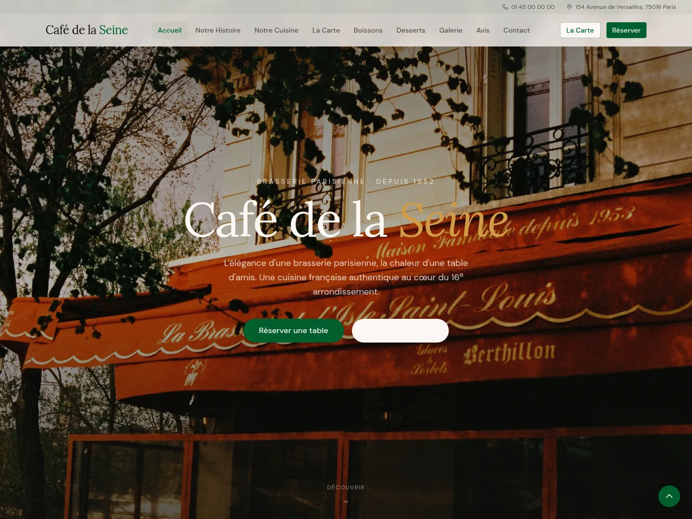 Café de la Seine Premium Site