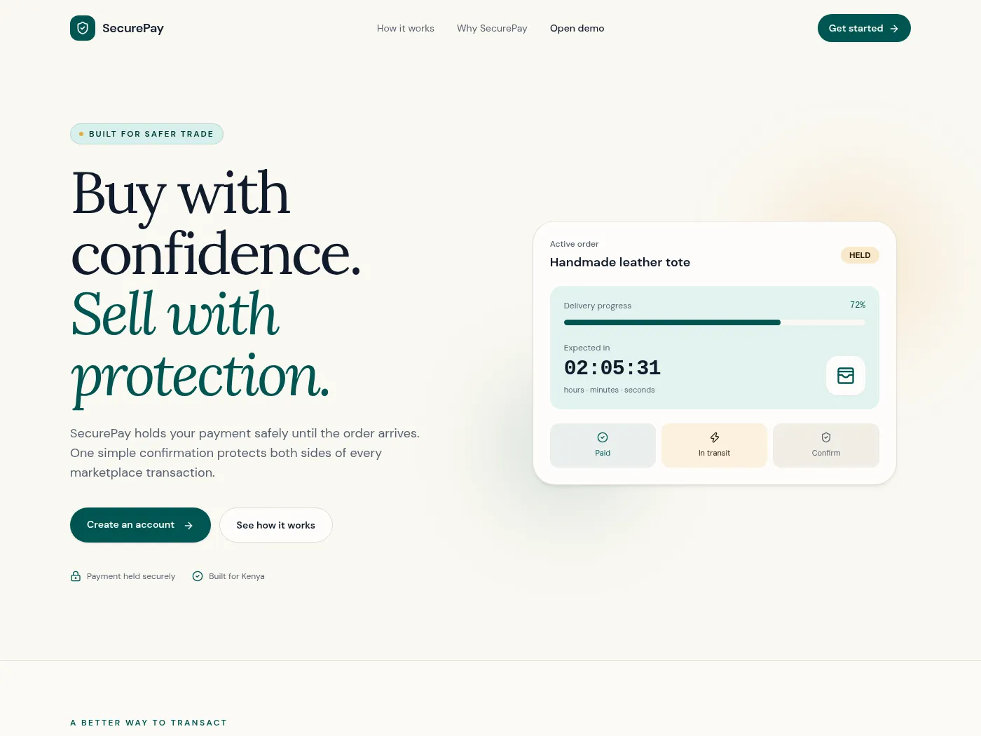 SecurePay Mobile Escrow App