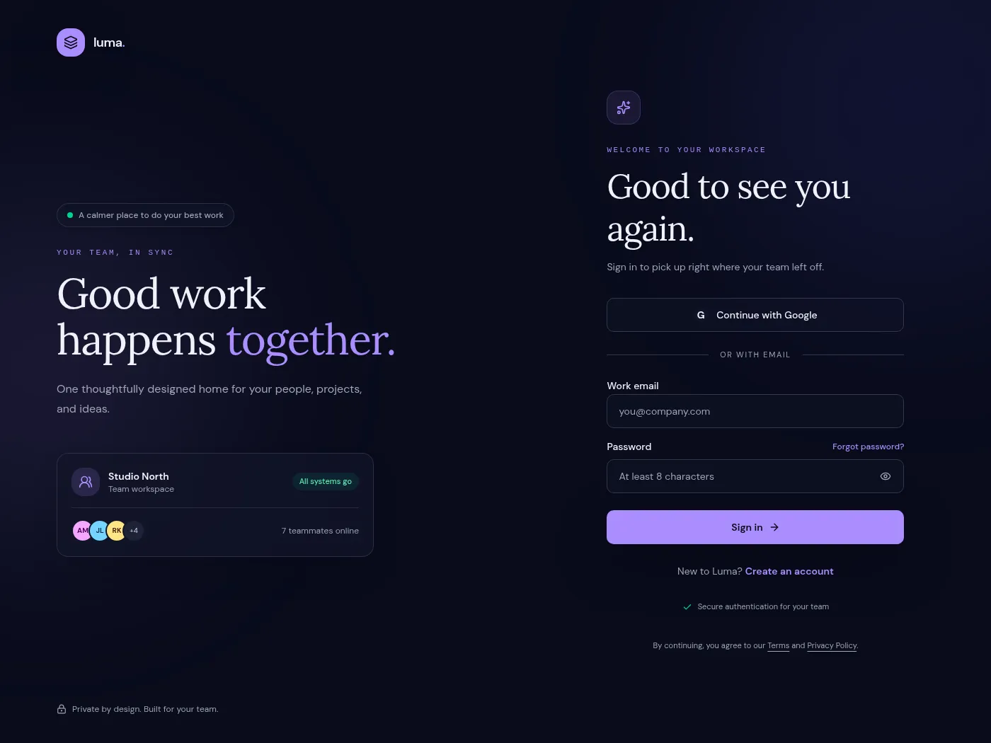 Purple Auth UI
