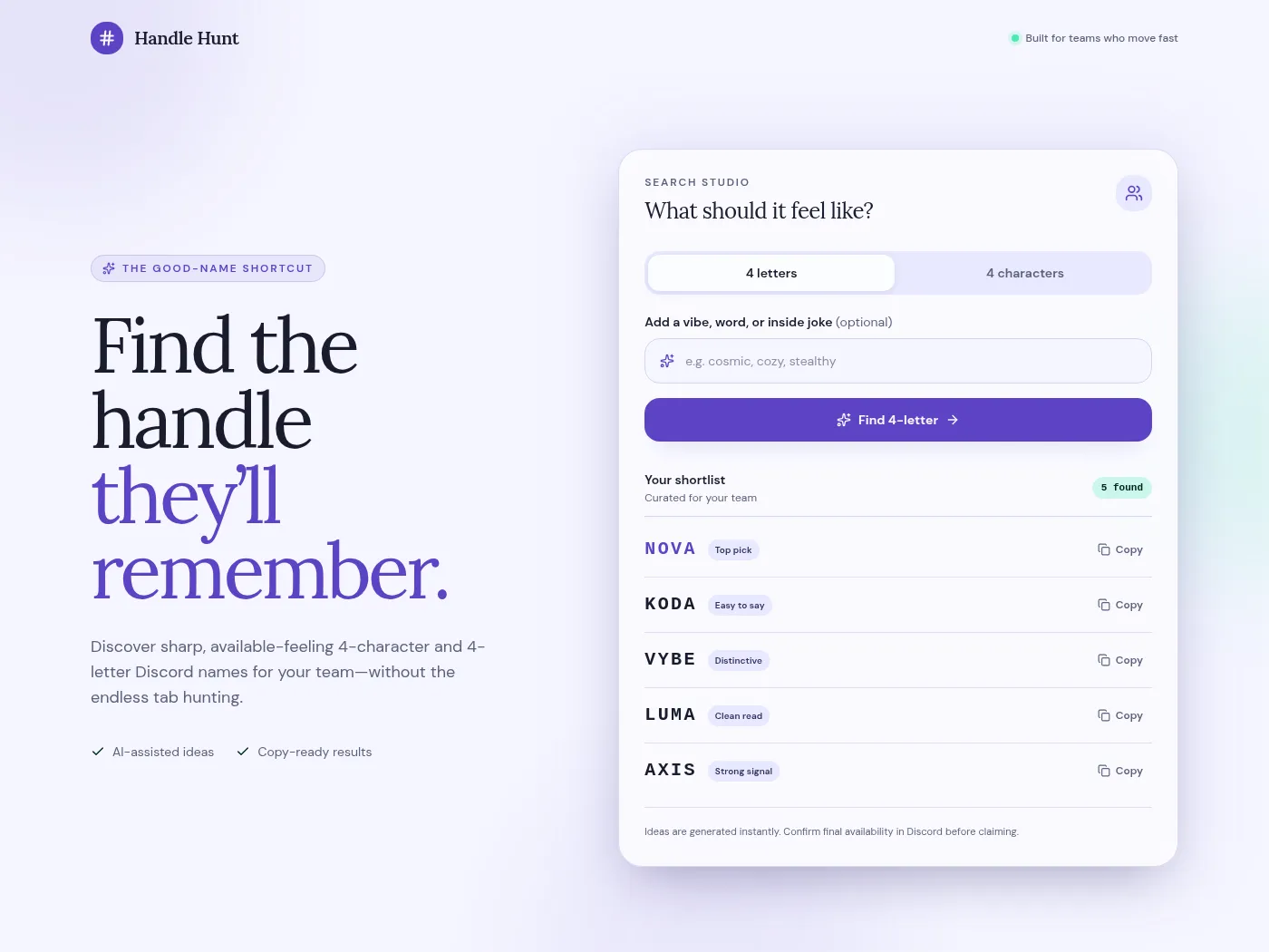 Discord Handle Finder