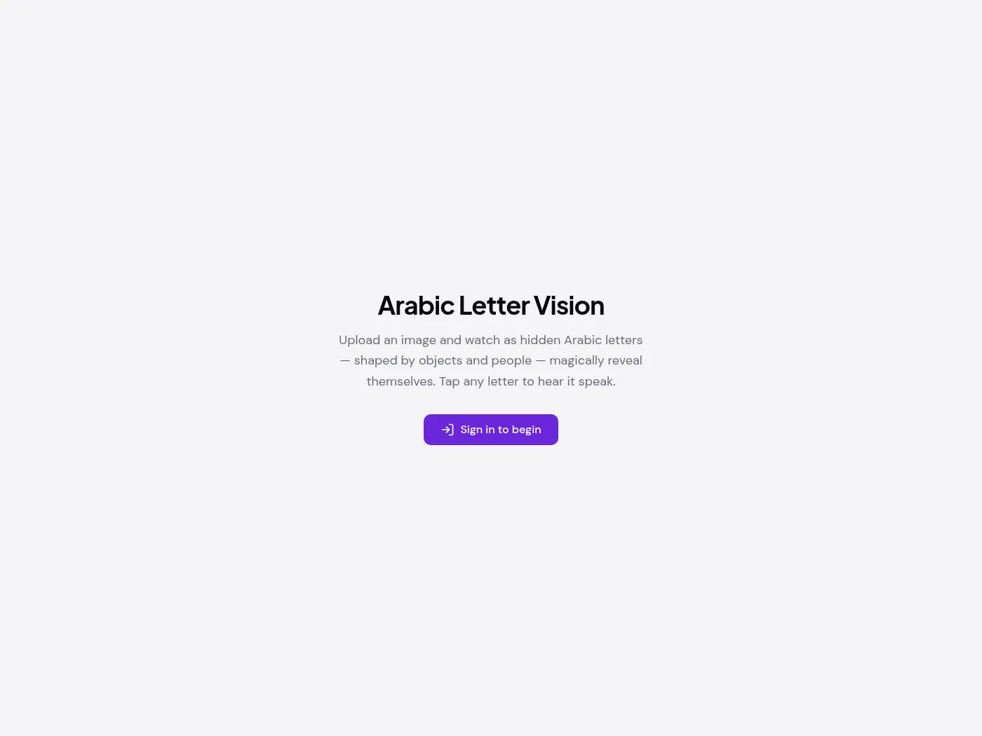 Arabic Letter Vision