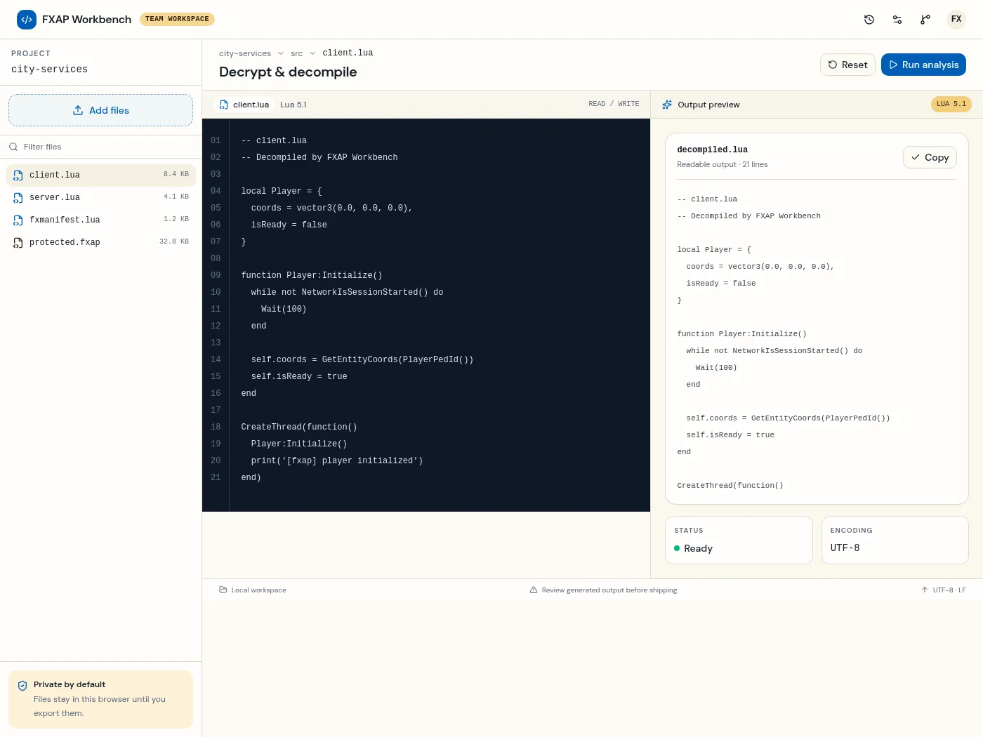 FXAP Decrypt & Decompiler