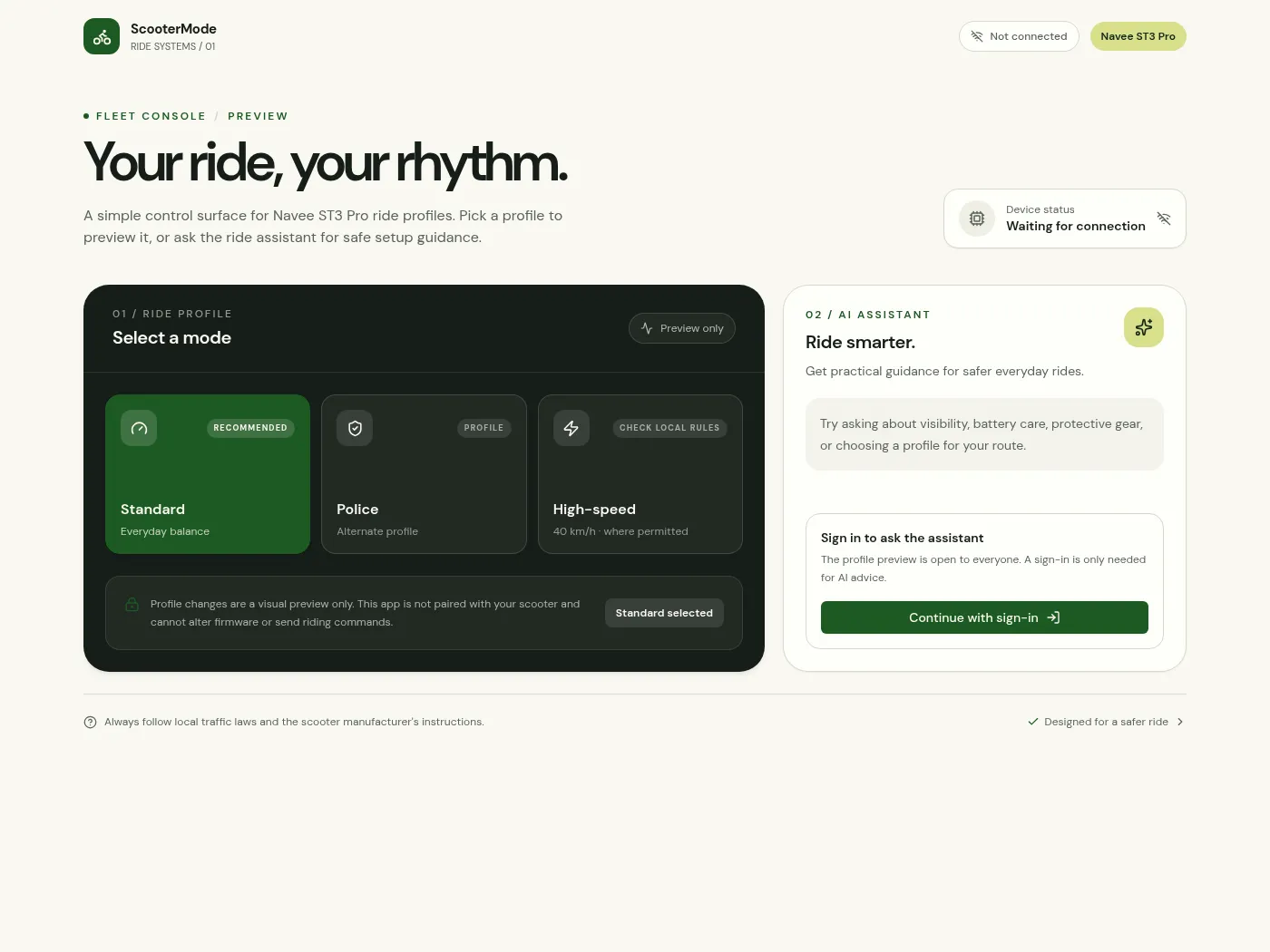 ScooterMode AI Switcher