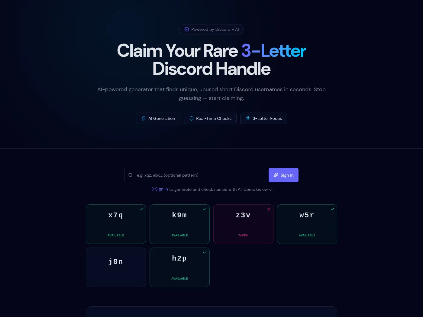 Discord Short Handle Finder
