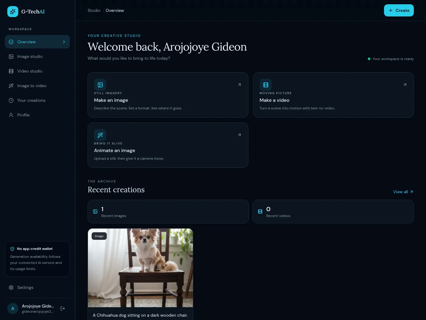 G-TechAI Creator Platform
