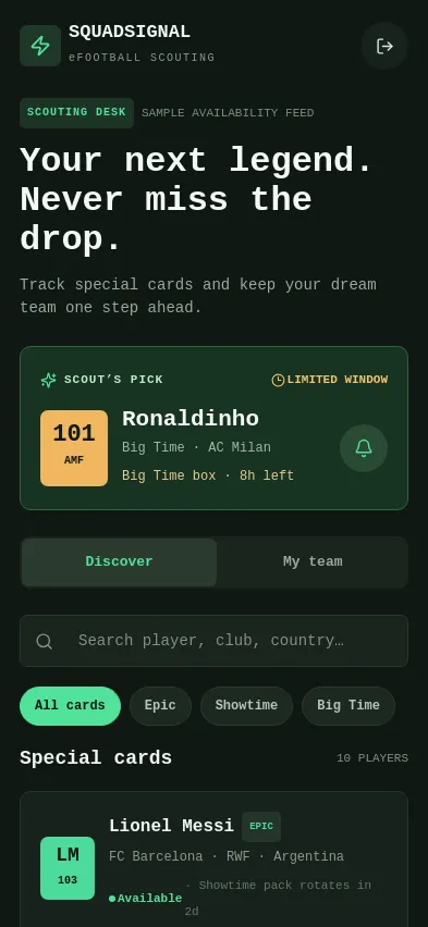 eFootball Player Alerts