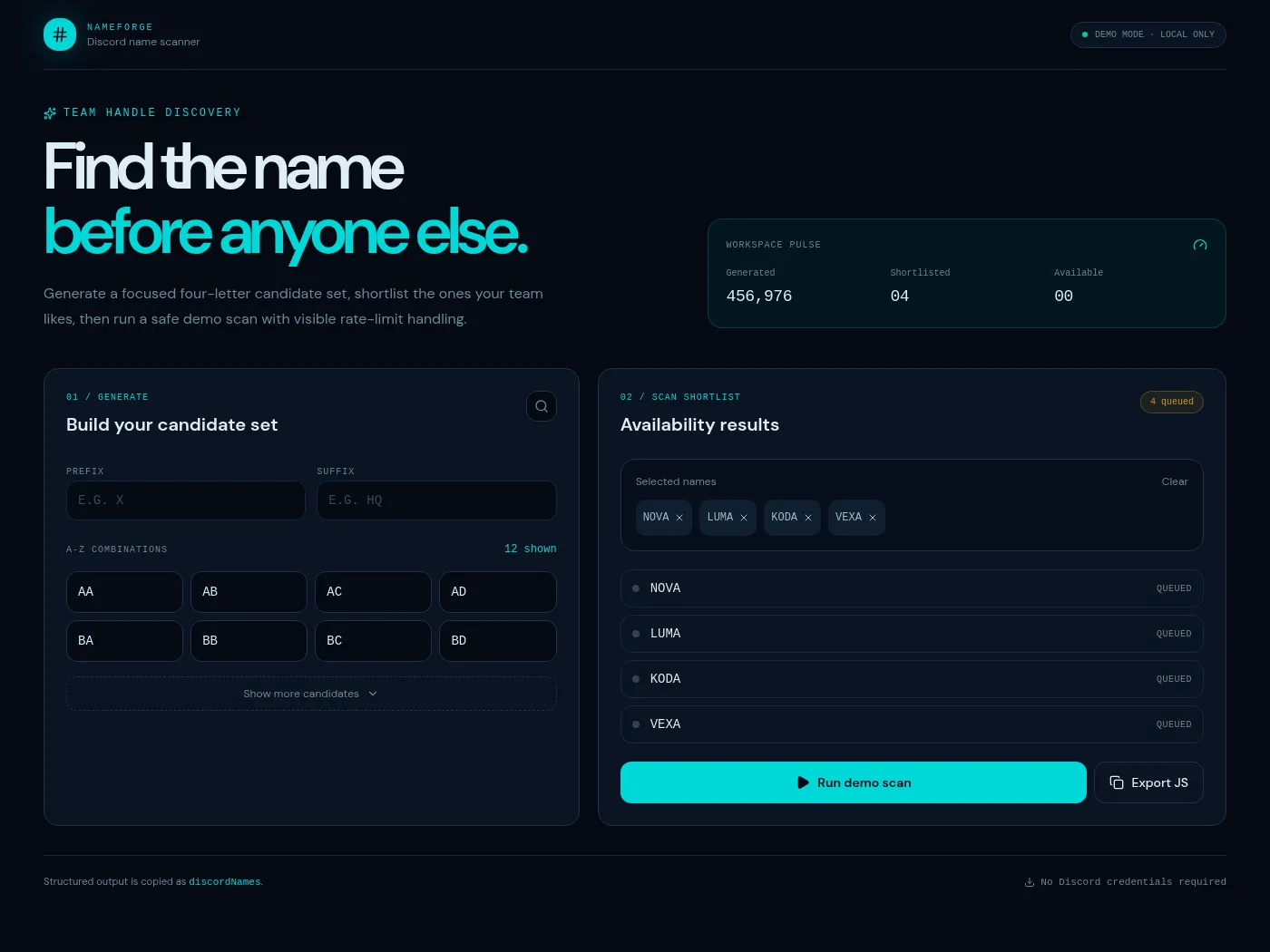 Discord Name Scanner