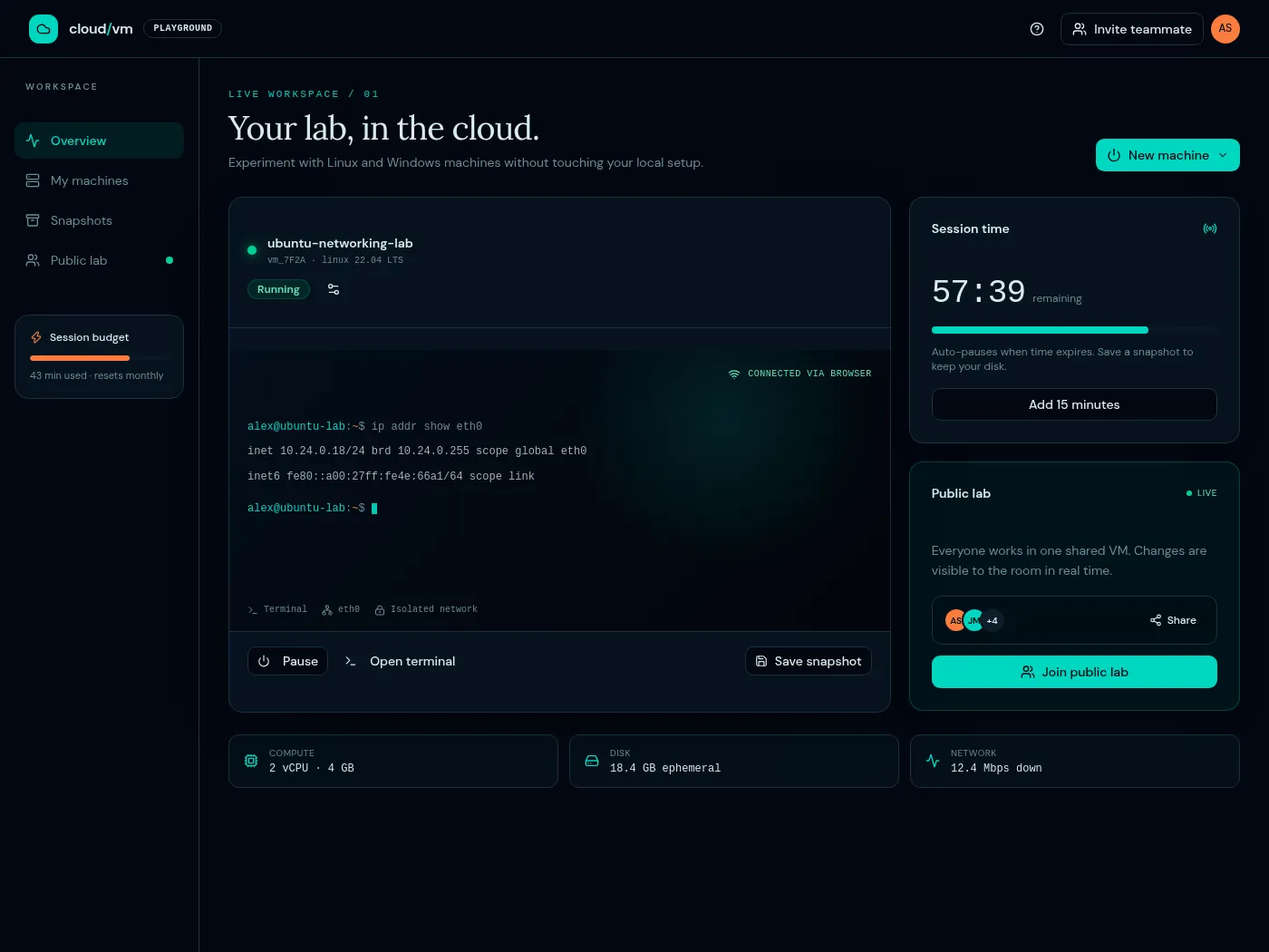 Cloud VM Playground