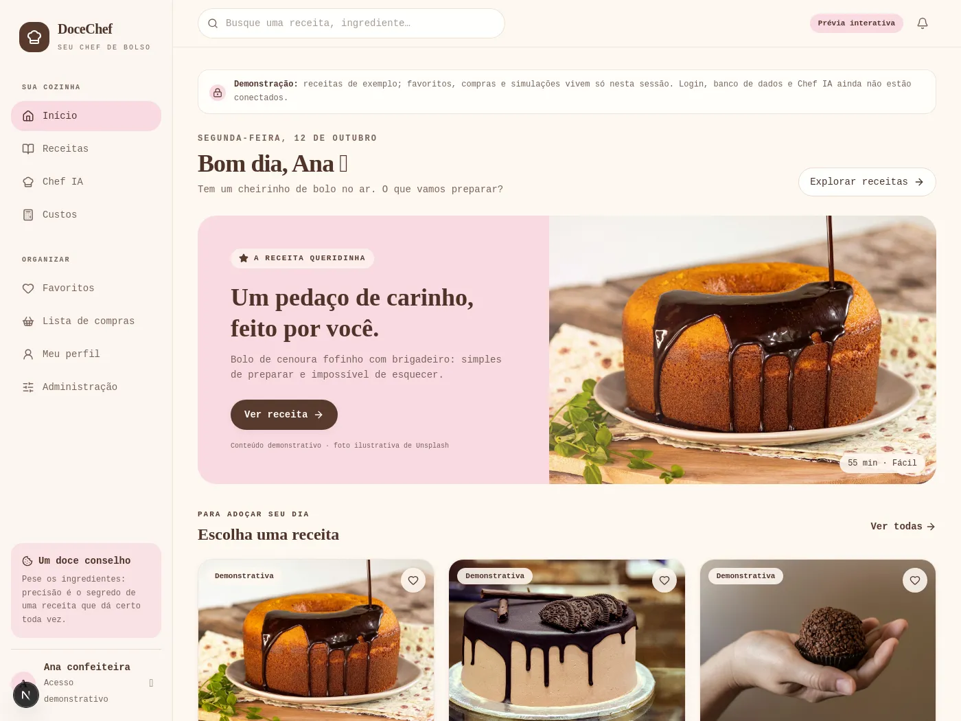 DoceChef – Seu Chef de Bolso
