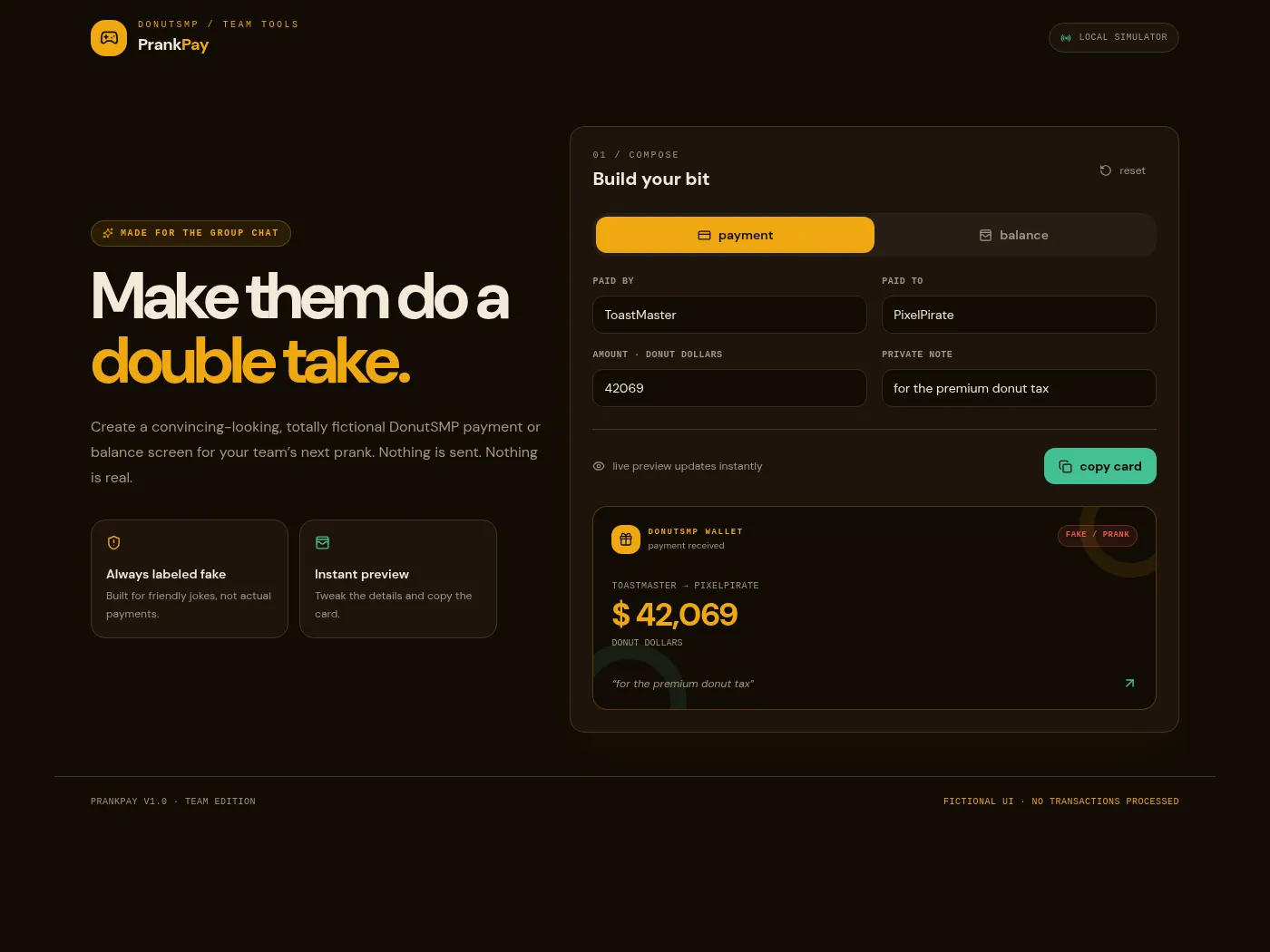 DonutSMP Prank Pay Mod
