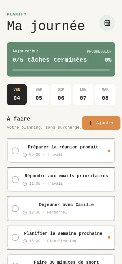 Planify Mobile