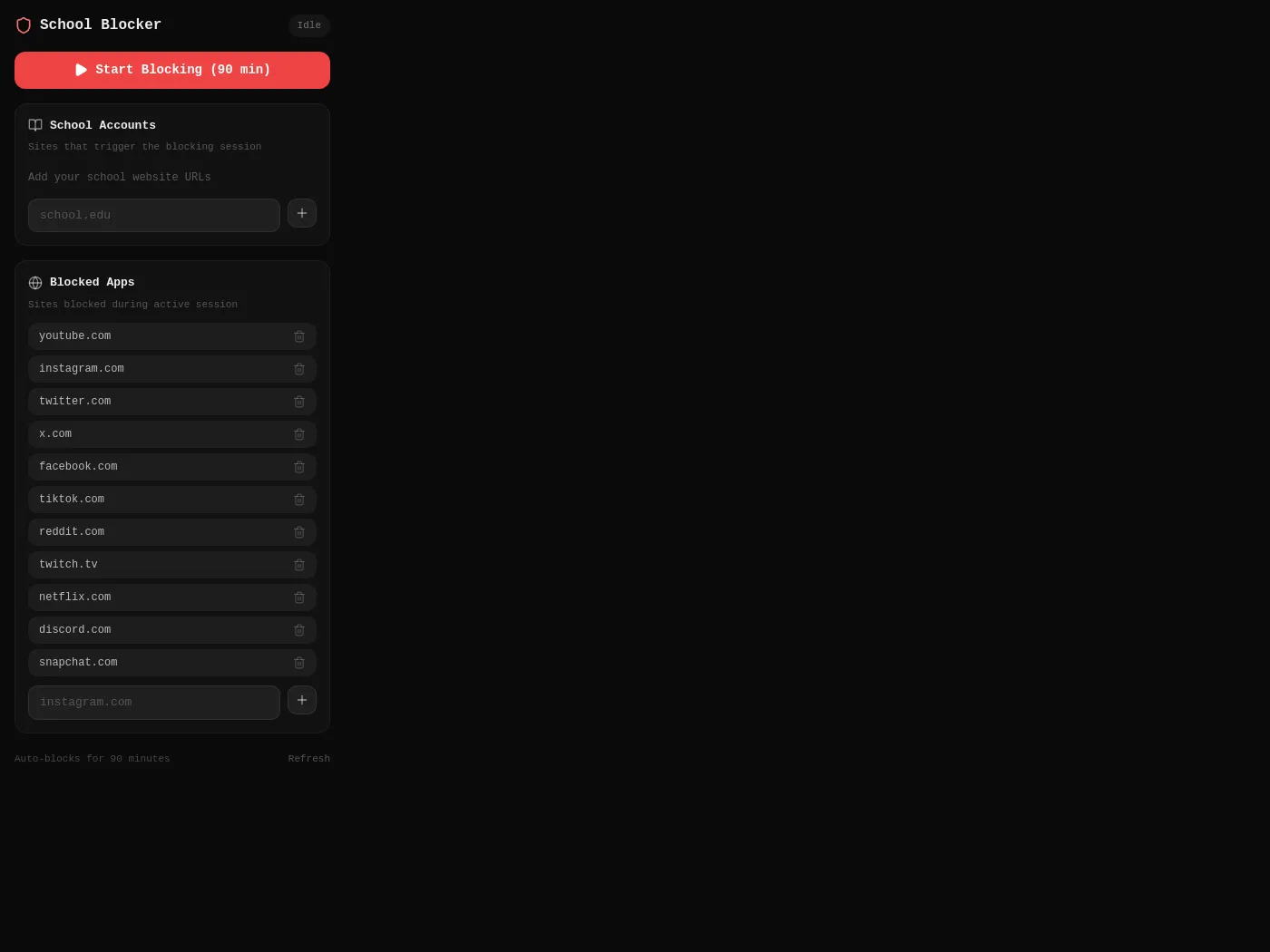 School Account App Blocker
