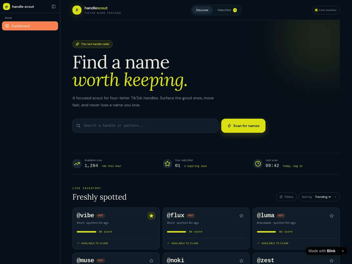 TikTok Name Tracker