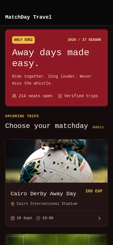 MatchDay Travel Booker