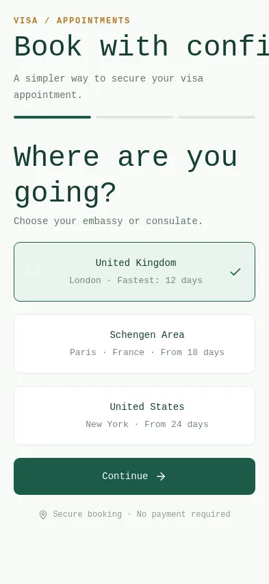 Visa Booking App