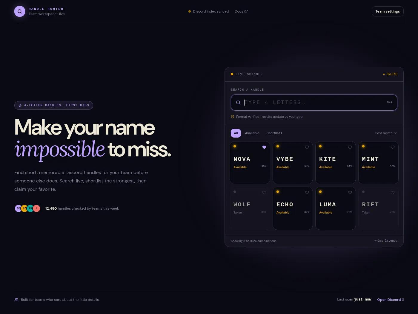 Discord Handle Hunter