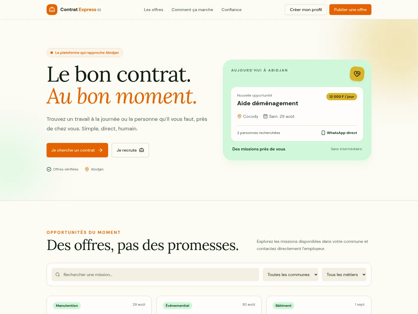 Contrat Express CI
