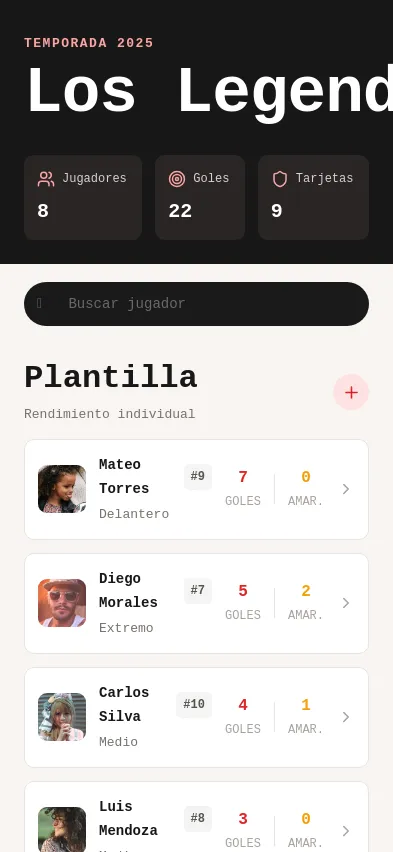 Legendarios Soccer Tracker