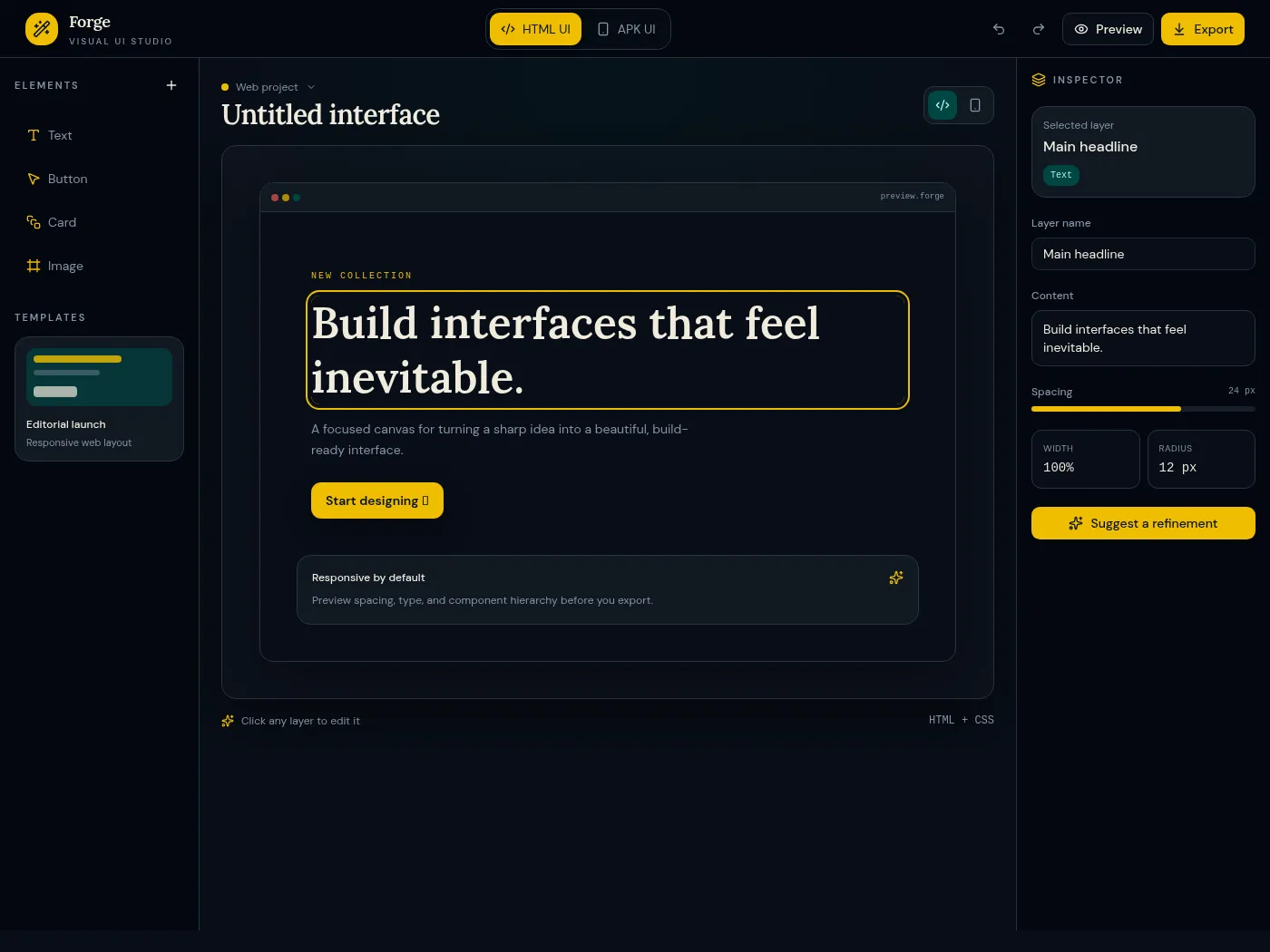 UI Forge Studio