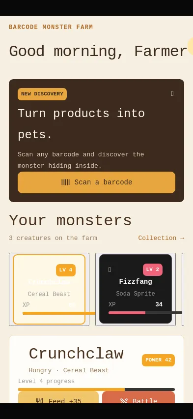 Barcode Monster Farm