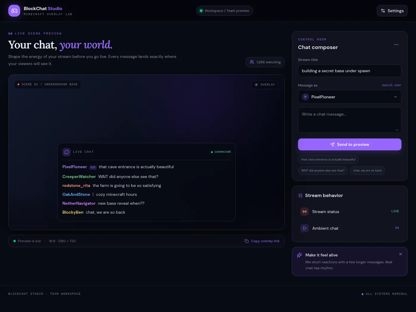 TwitchChat Simulator Overlay