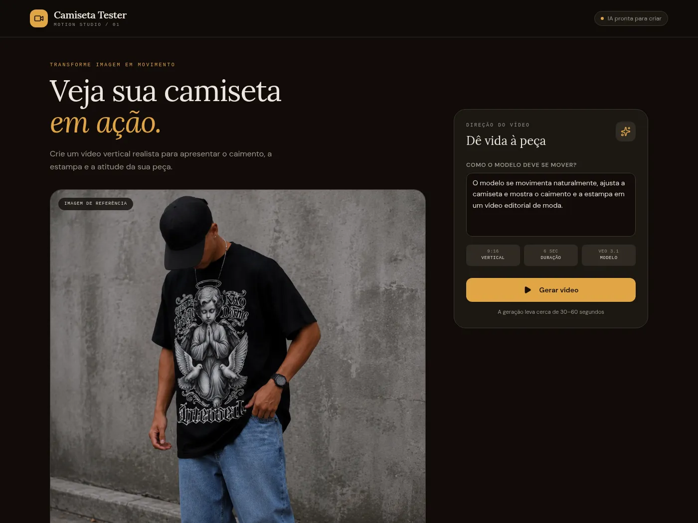 Camiseta Tester Video