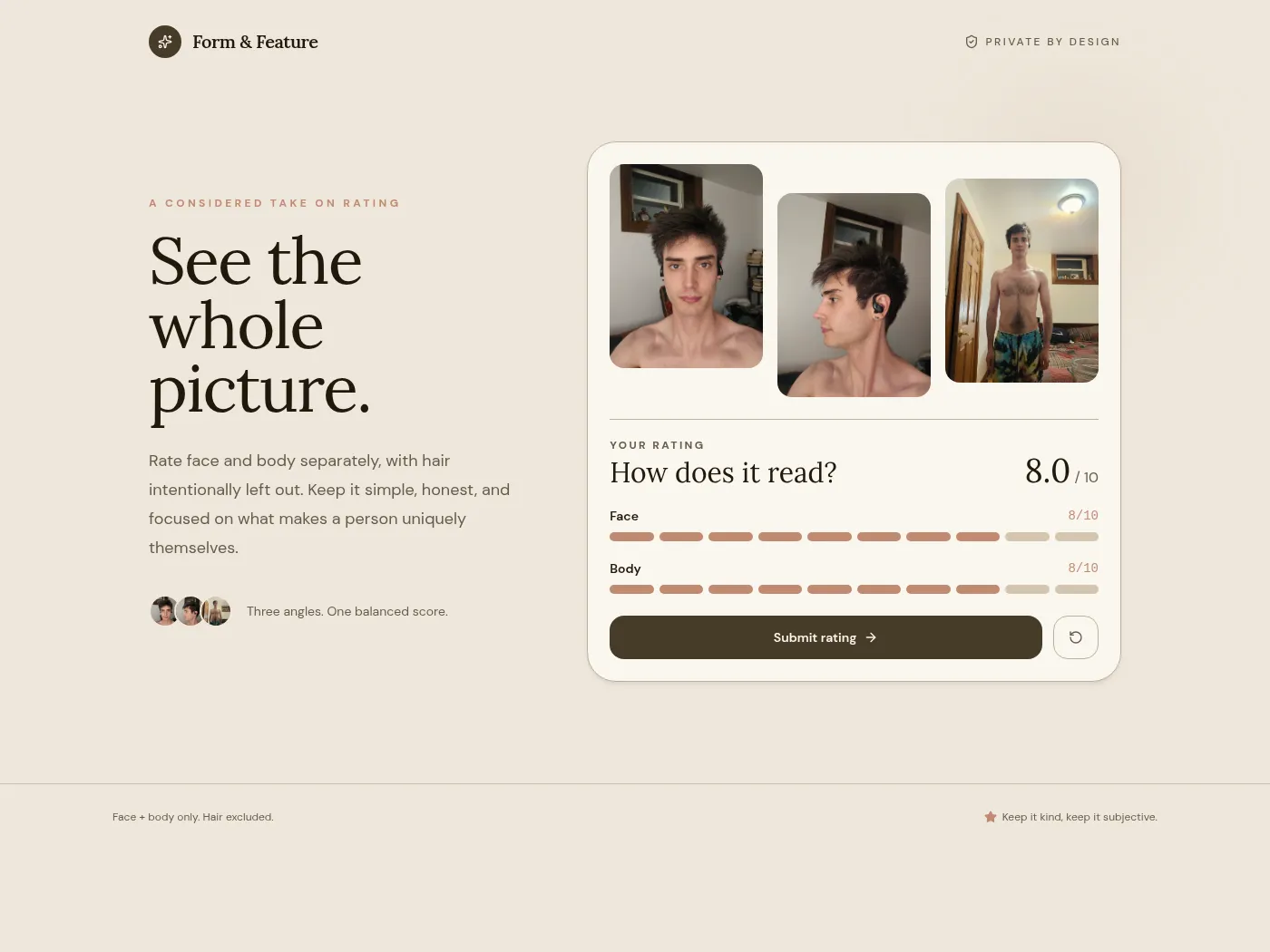 Face & Body Rater