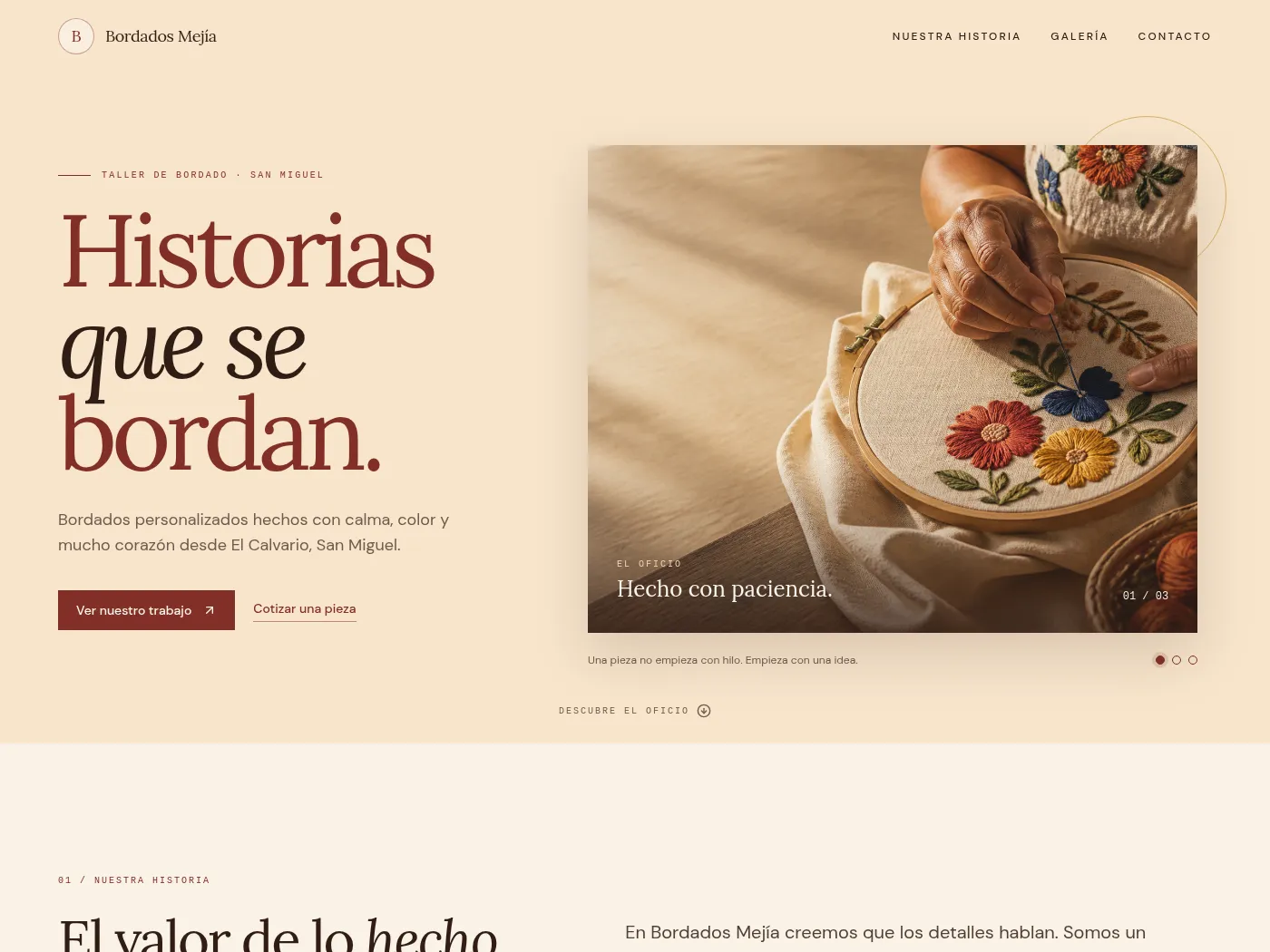 Bordados Mejía Website