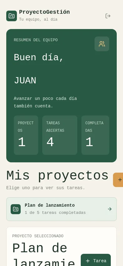 ProyectoGestión Móvil