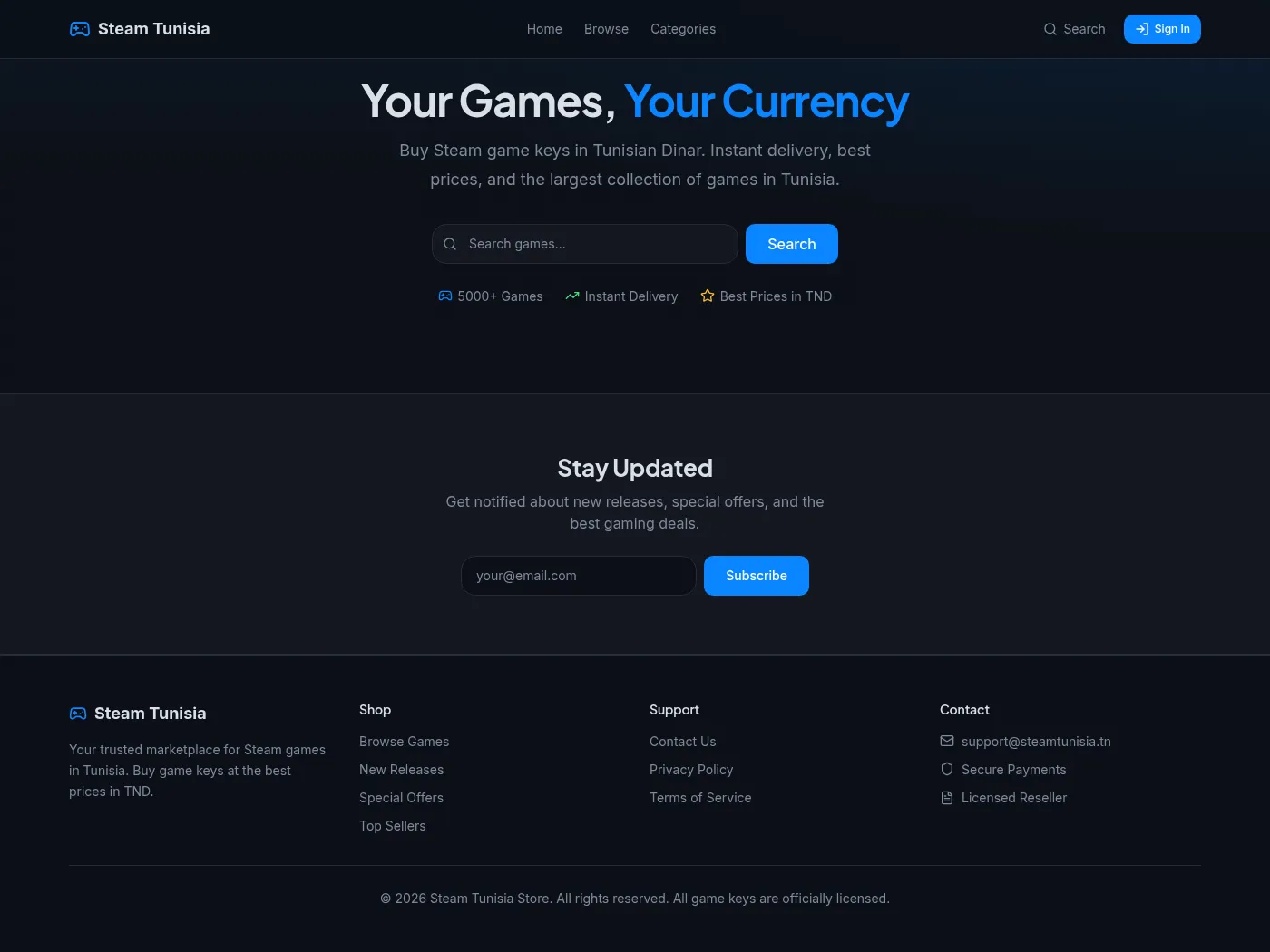 Steam Tunisia Store