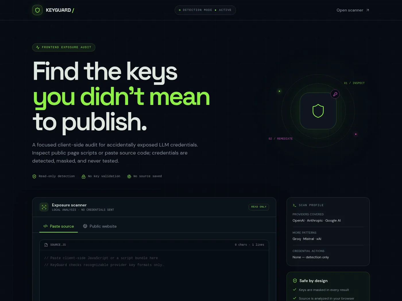 LLM KeyGuard Scanner