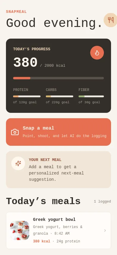 SnapMeal Tracker