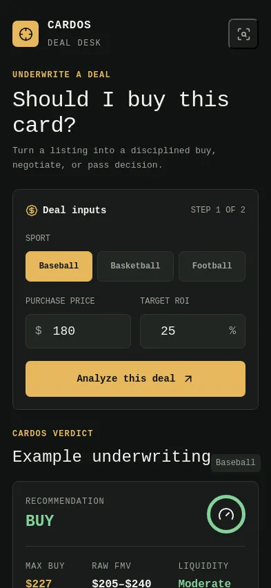 CARDOS Deal Desk