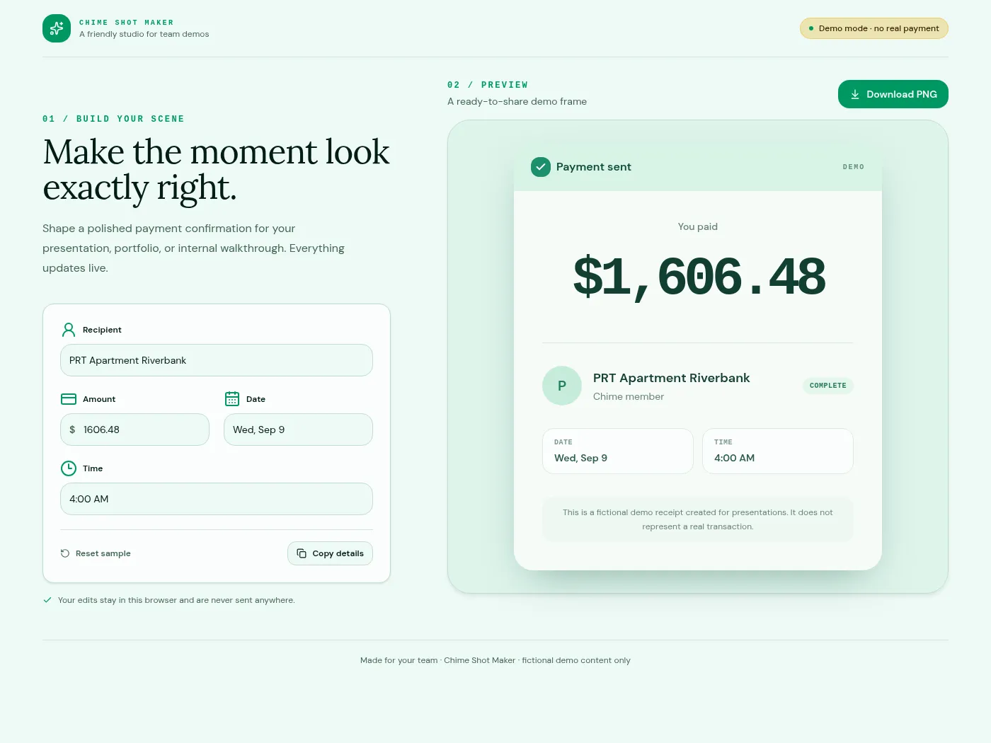 Chime Screenshot Studio