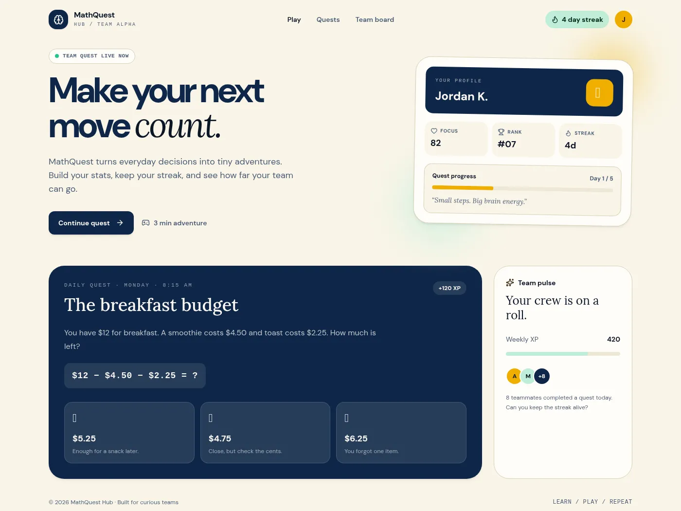 MathQuest Hub