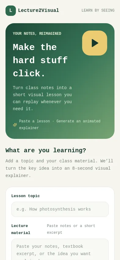 Lecture2Visual