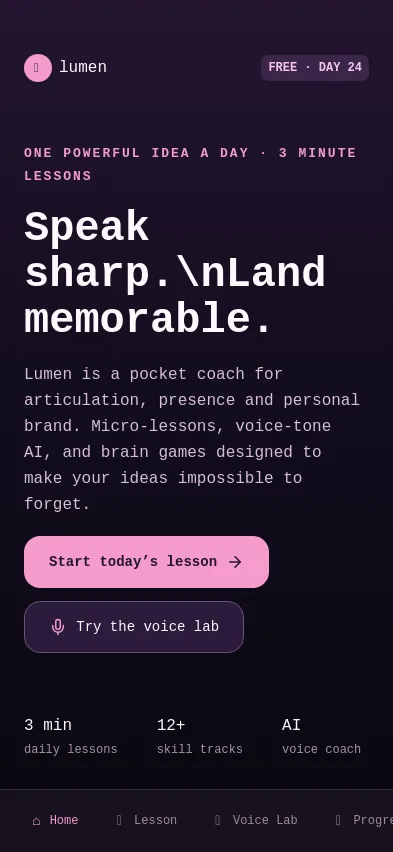 Lumen Presence Coach