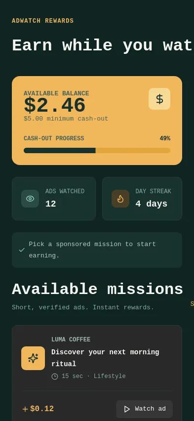 AdWatch Rewards