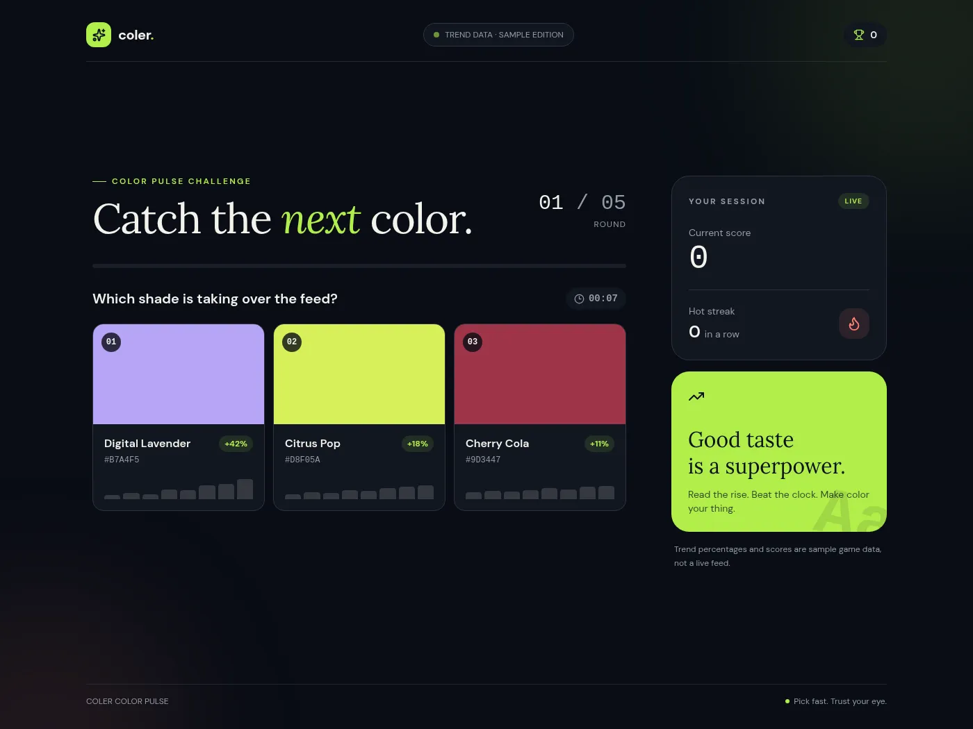 Coler Trending Game
