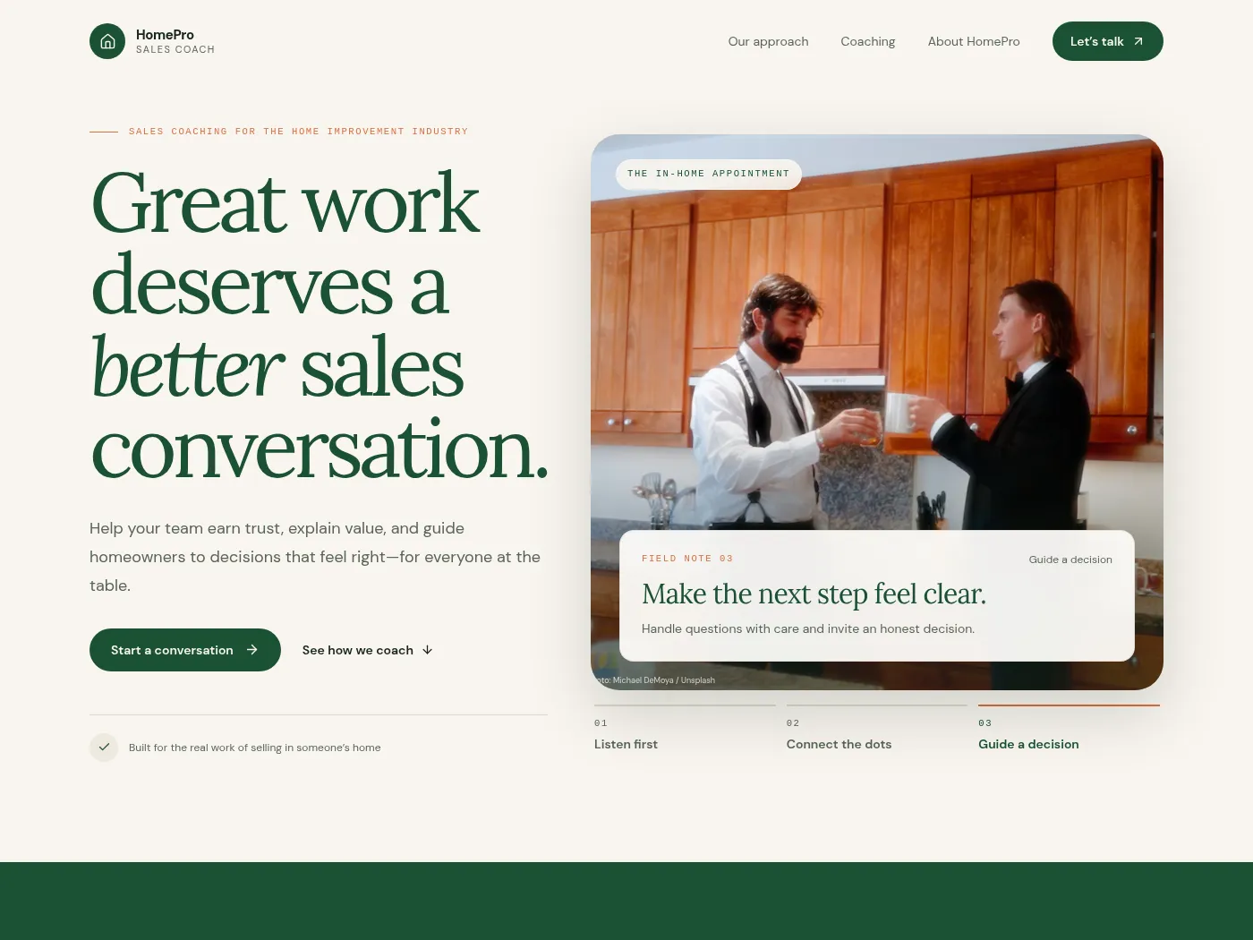 HomePro Sales Coach