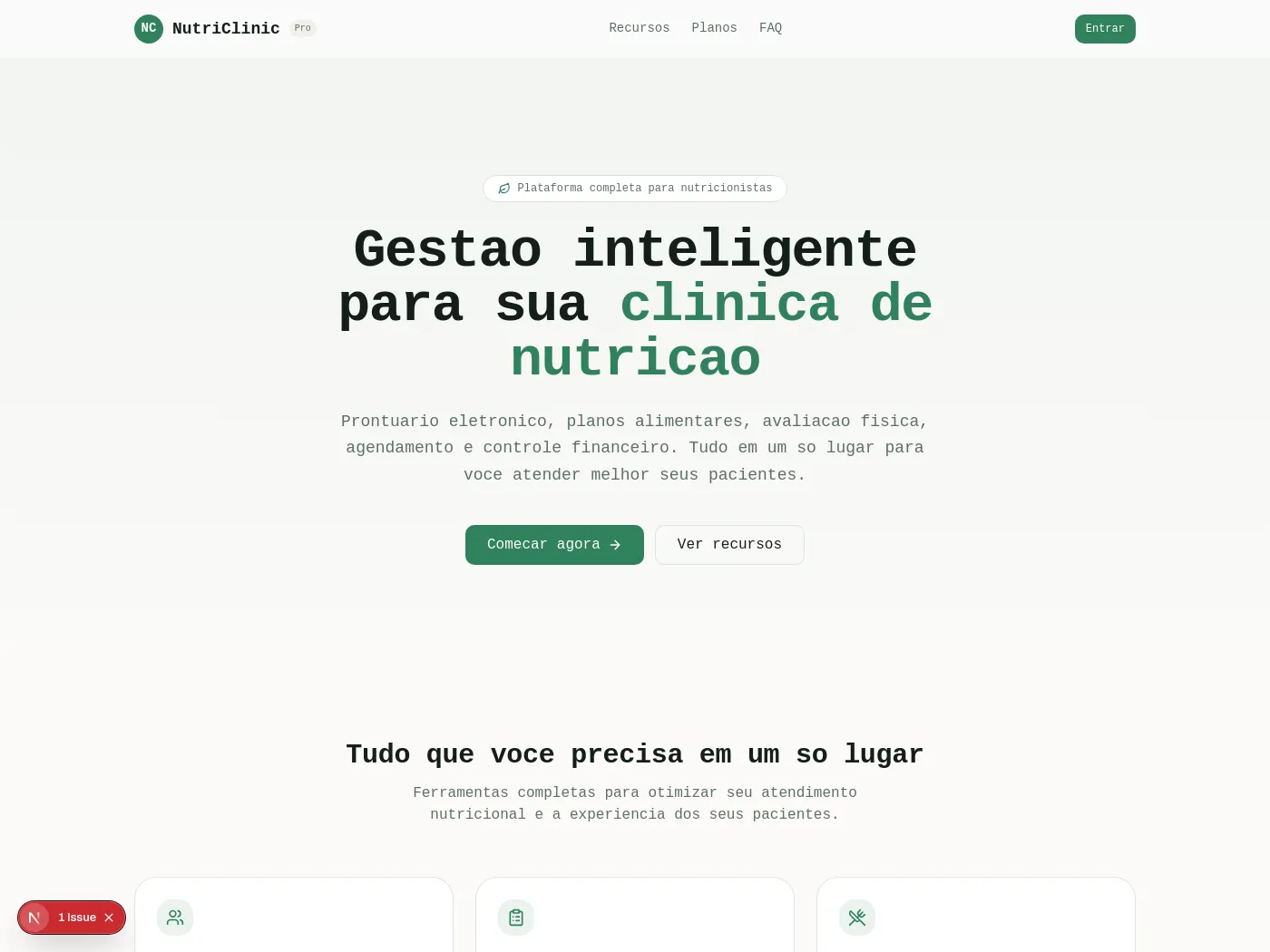 NutriClinic Pro Platform