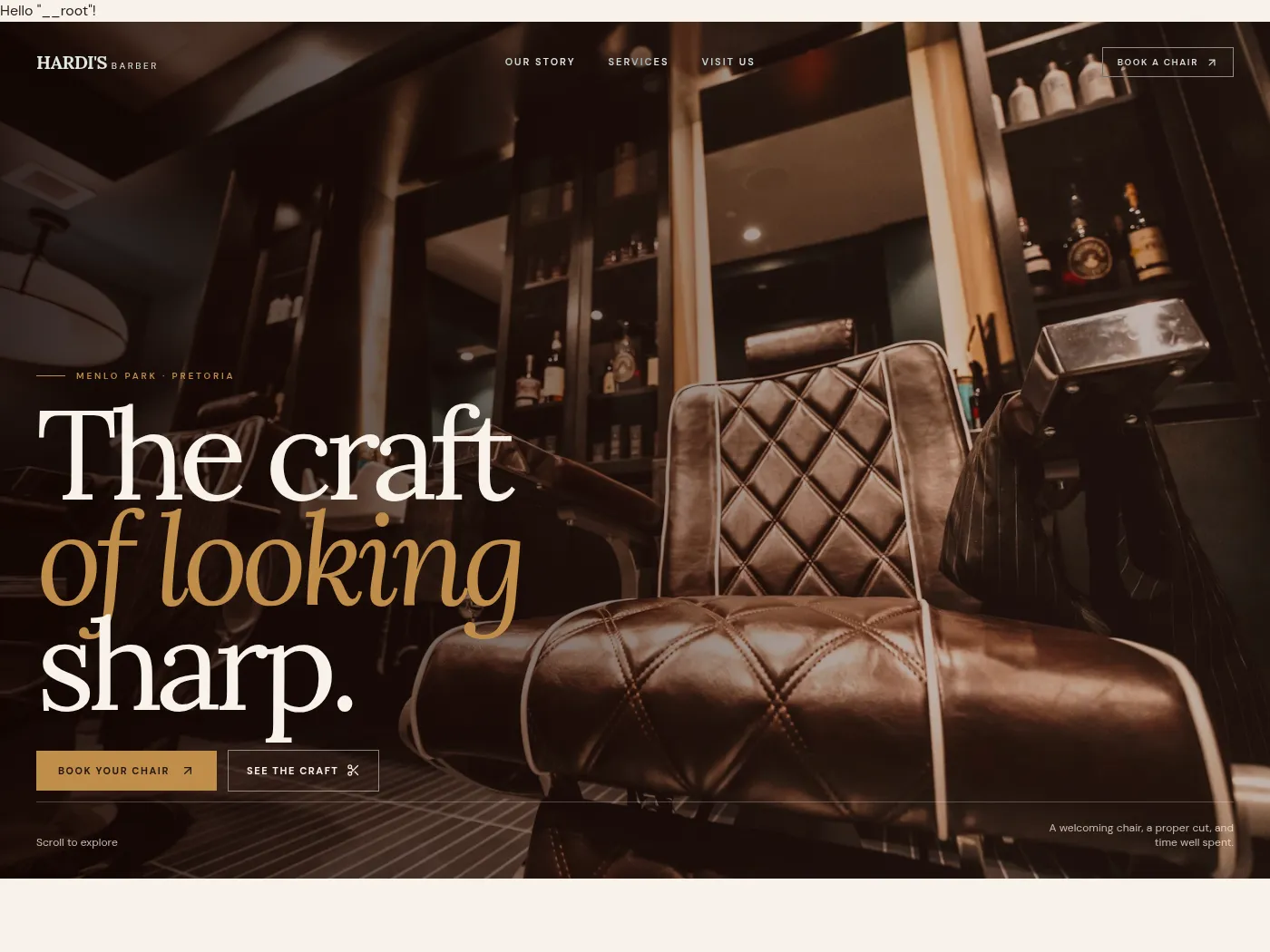 Hardi's Barber Landing